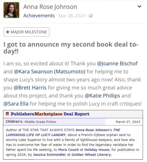 Achievements - The Author Conservatory